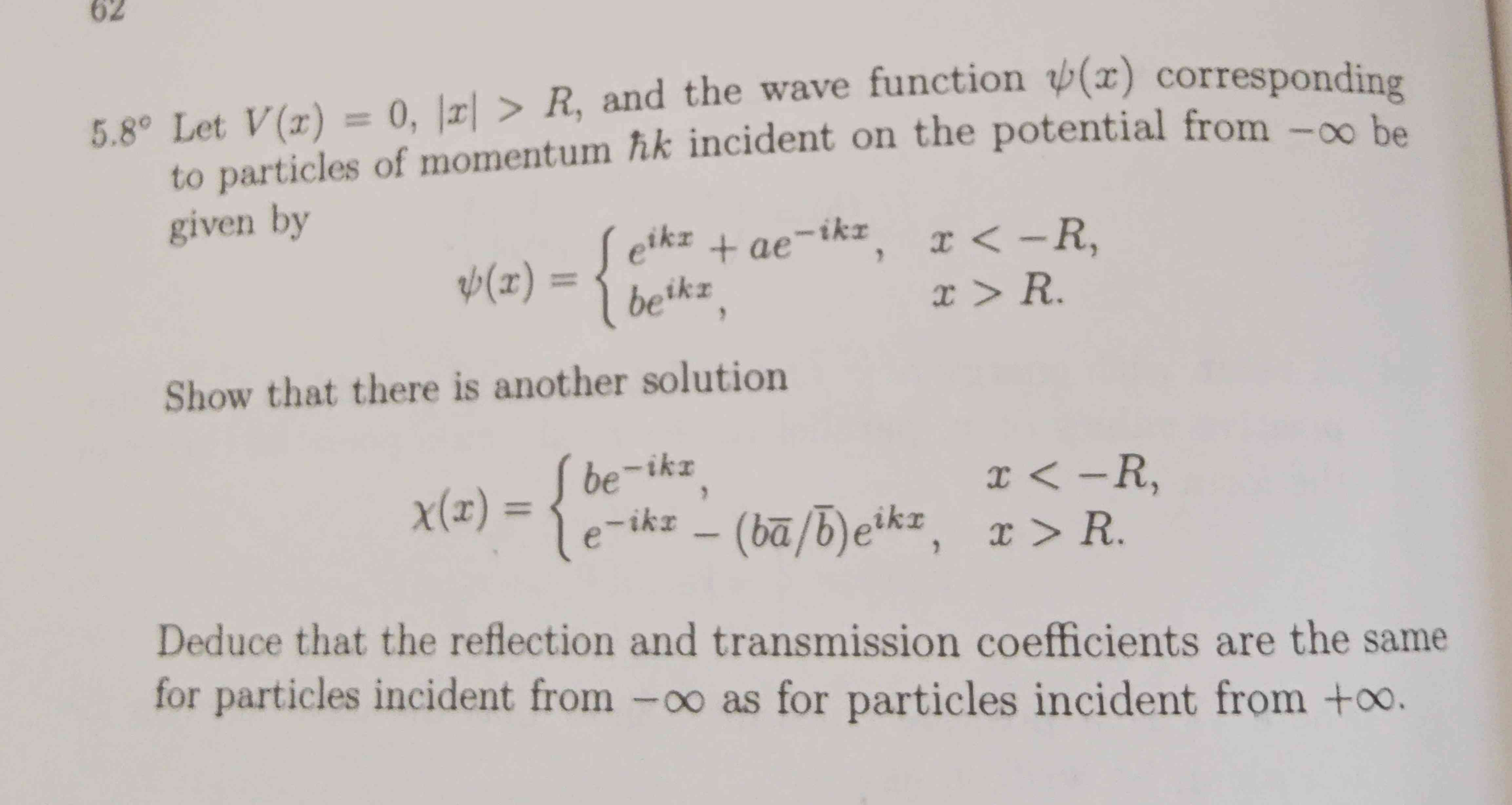 Solved 5 8° let V X 0 X R and The Wave Function ψ X