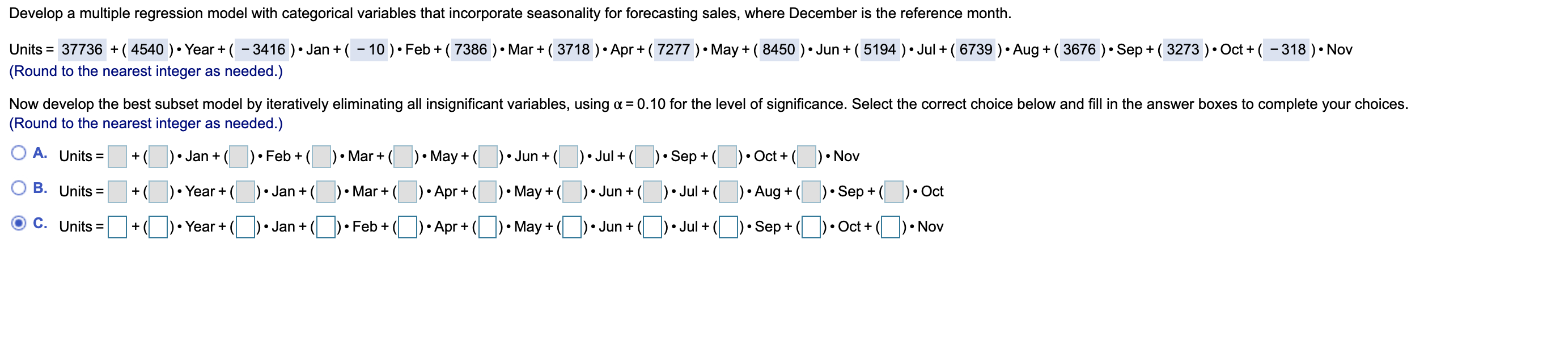 Solved Develop a multiple regression model with categorical | Chegg.com