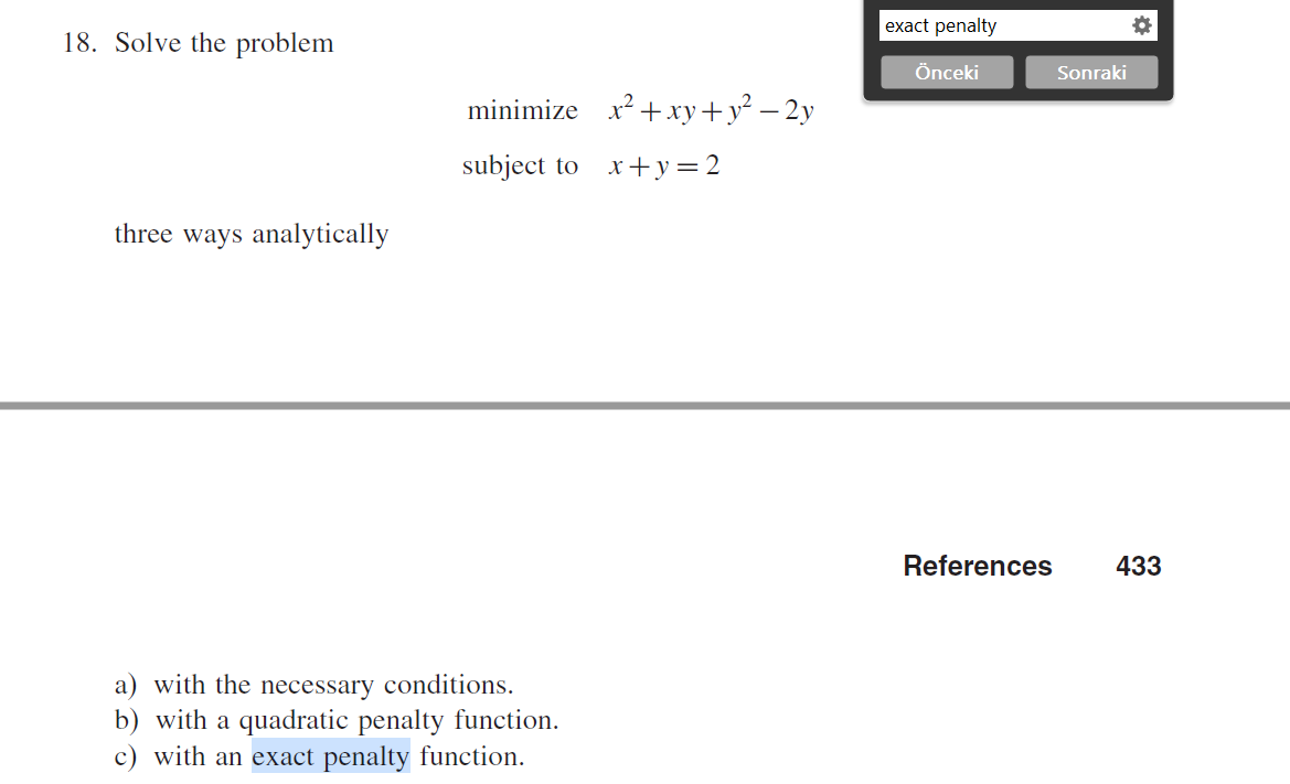 Solved exact penalty 18. Solve the problem Önceki Sonraki | Chegg.com