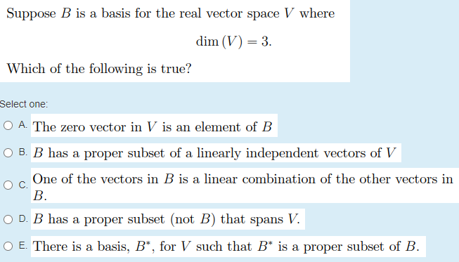 Solved Suppose B is a basis for the real vector space V | Chegg.com