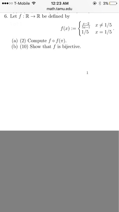 Solved Let f: R rightarrow R be defined by f (x): = {x - | Chegg.com