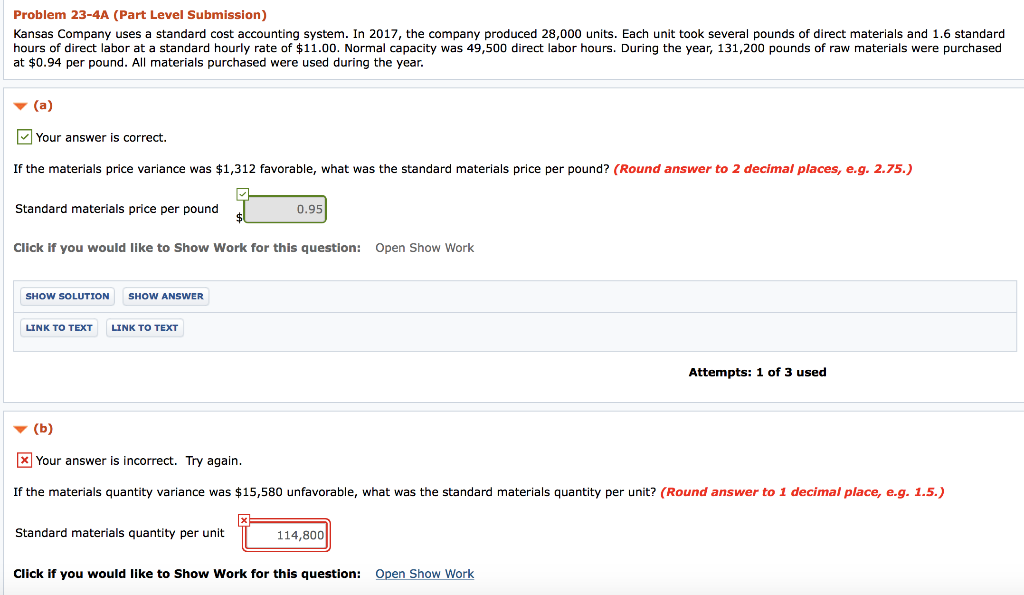 Solved b. above ^ c. What were the standard hours allowed | Chegg.com