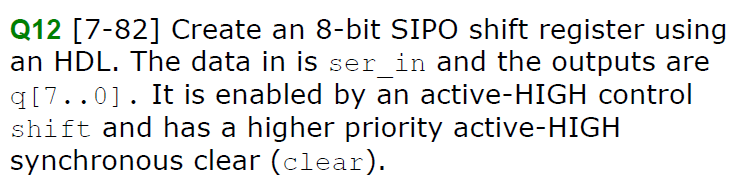 Solved Q12 [7-82] Create an 8-bit SIPO shift register using | Chegg.com