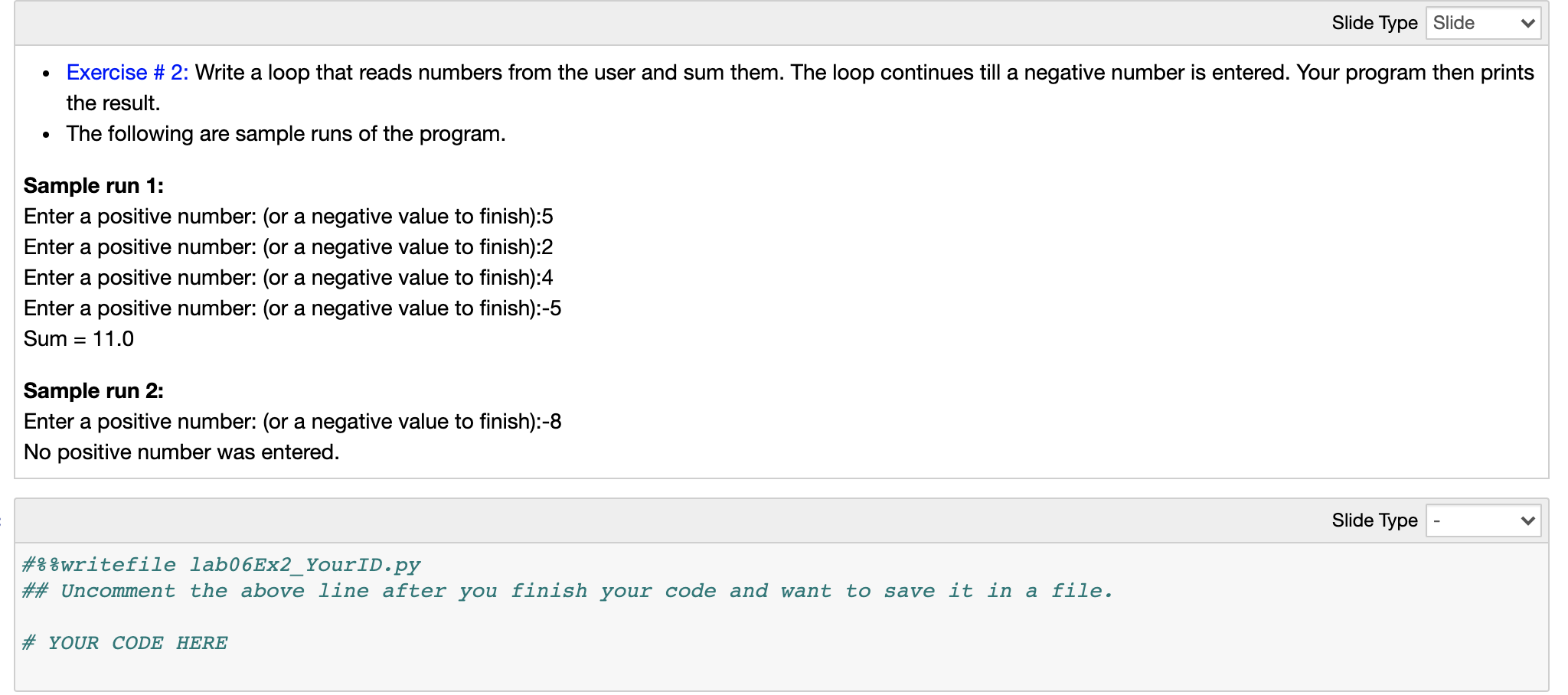 Solved Slide Type Slide • Exercise 2 Write A Loop That 3456