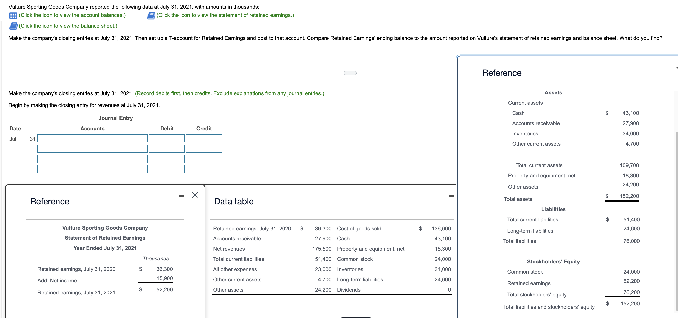 Solved 囲 (Click the icon to view the account | Chegg.com