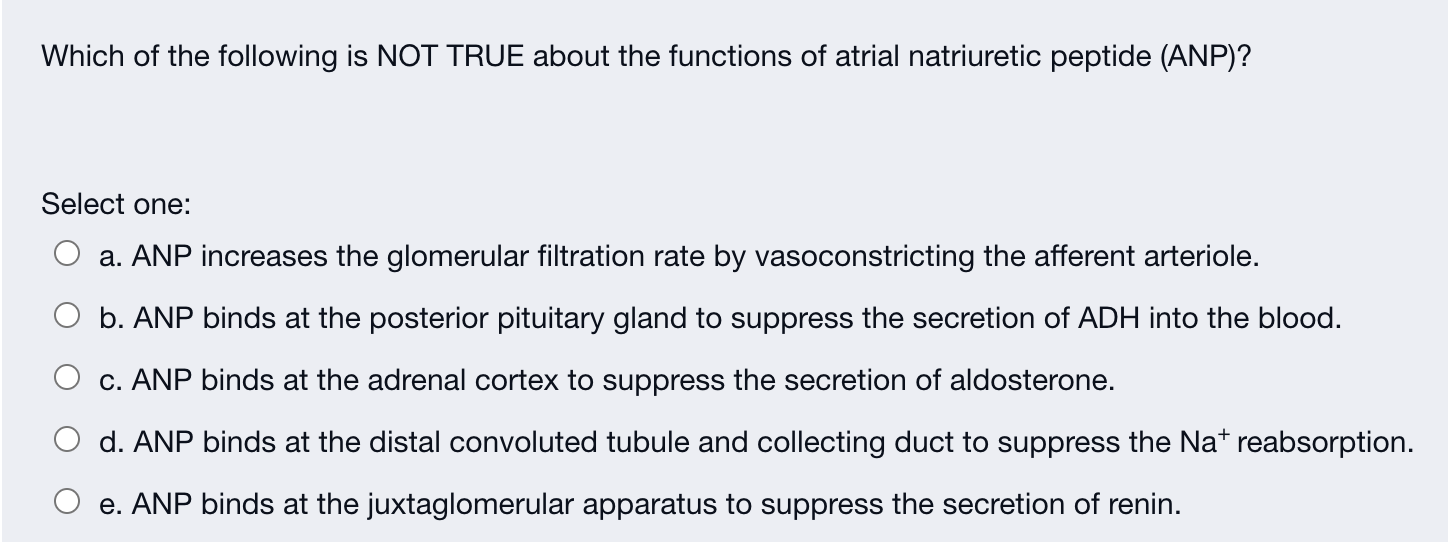 Solved Which of the following is NOT TRUE about the | Chegg.com