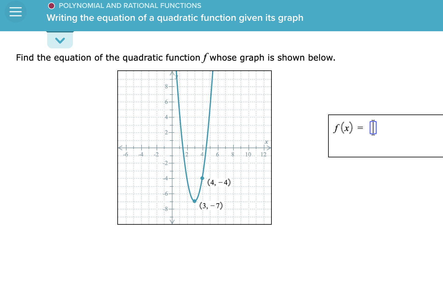 Solved = POLYNOMIAL AND RATIONAL FUNCTIONS Writing the | Chegg.com