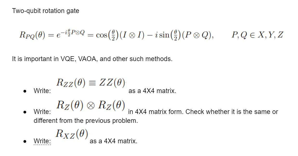 Solved Two-qubit rotation | Chegg.com