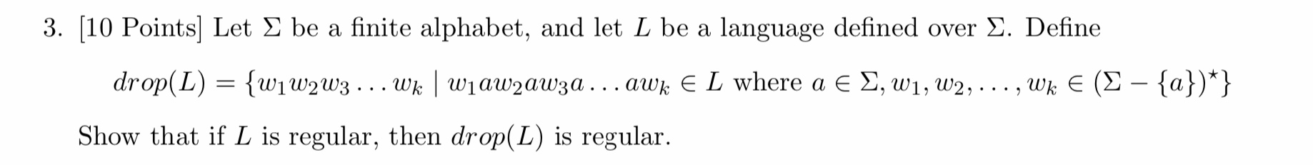Let Σ be a finite alphabet, and let L be a language | Chegg.com