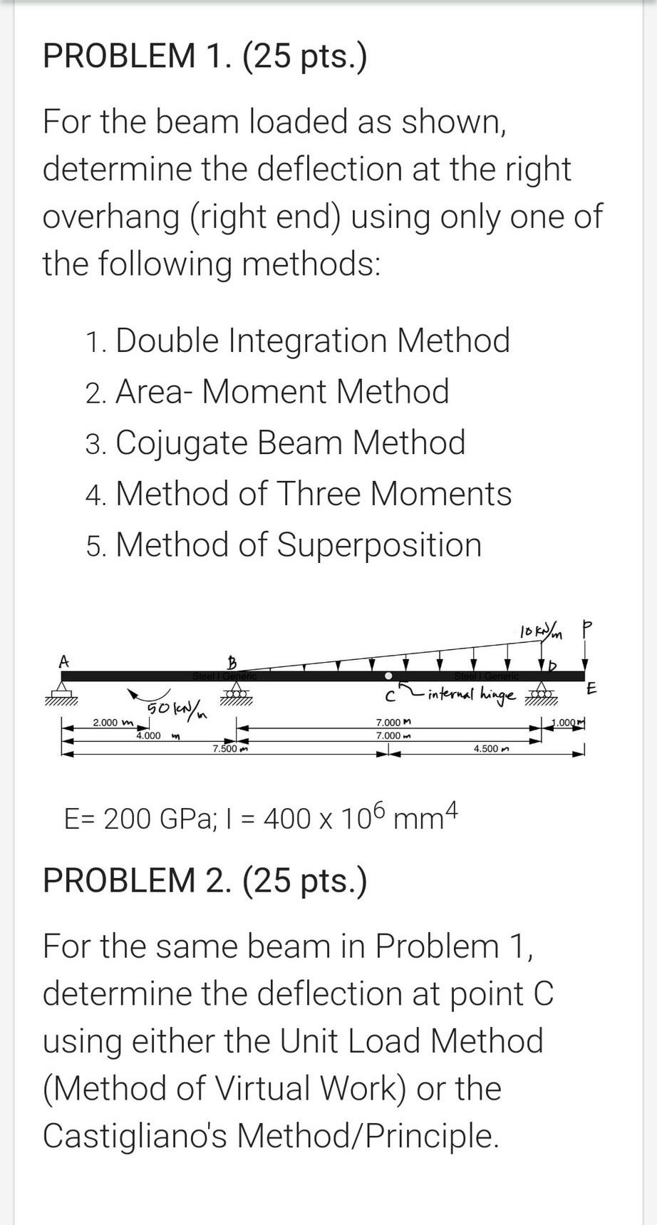 Solved Answer Problem 1 and 2. 213kn is the value of P | Chegg.com