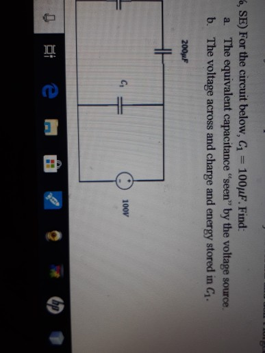 Solved 6, SE) For the circuit below, C1 100uF. Find: a. The | Chegg.com