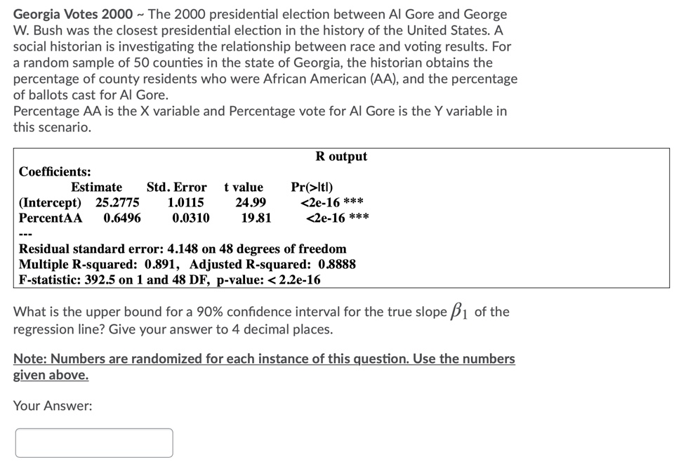 Solved Georgia Votes 2000 ~ The 2000 presidential election | Chegg.com