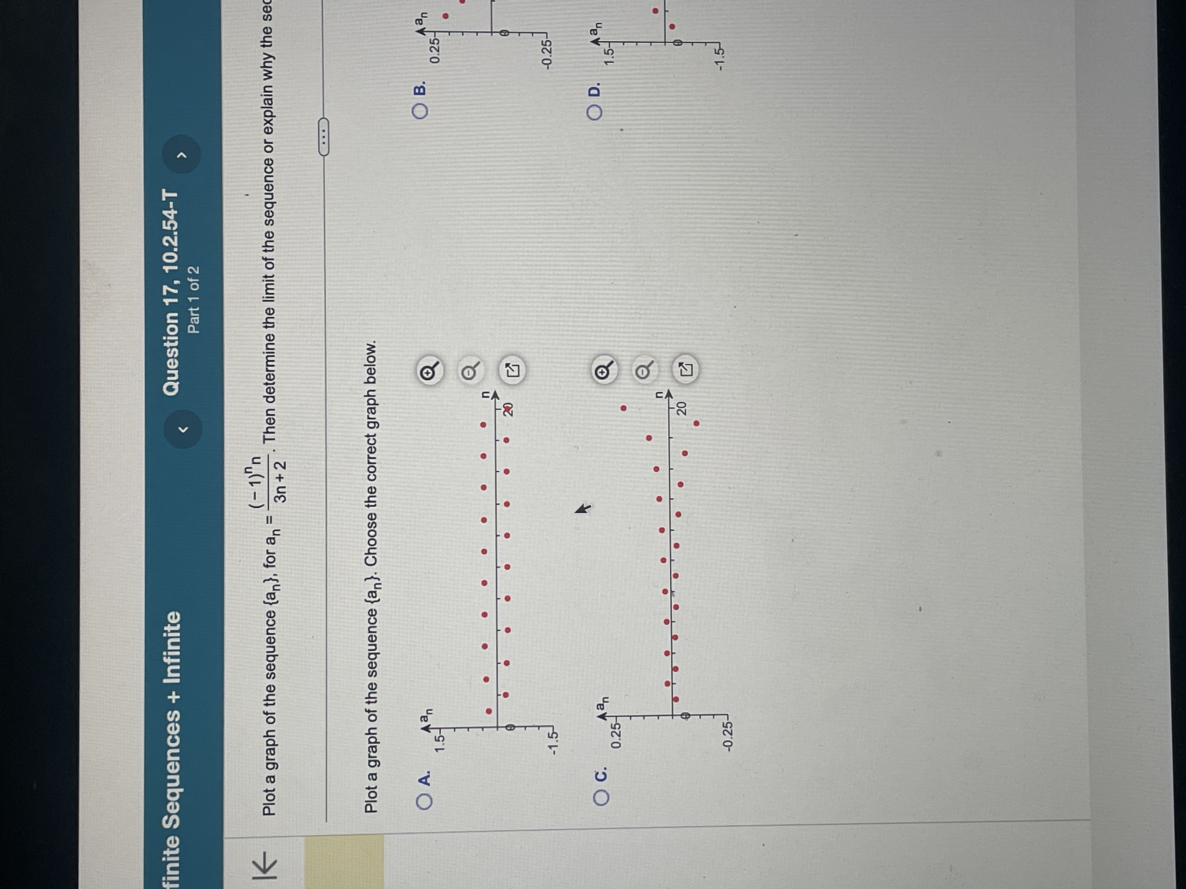 Solved Plot a graph of the sequence {an}, ﻿for | Chegg.com