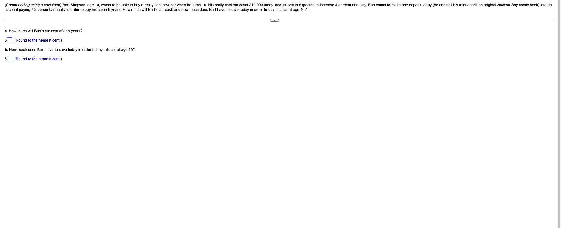 Solved (Compounding using a calculator) Bart Simpson, age | Chegg.com