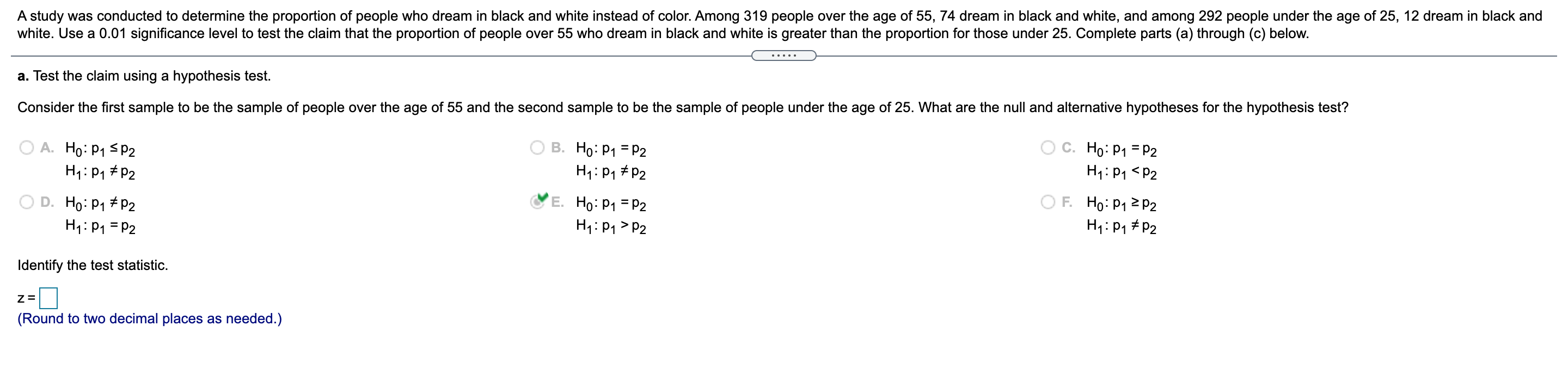 Solved I already found part a, so please find z score and | Chegg.com