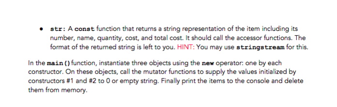 Solved DESCRIP TION Write a class named InventoryItem that | Chegg.com