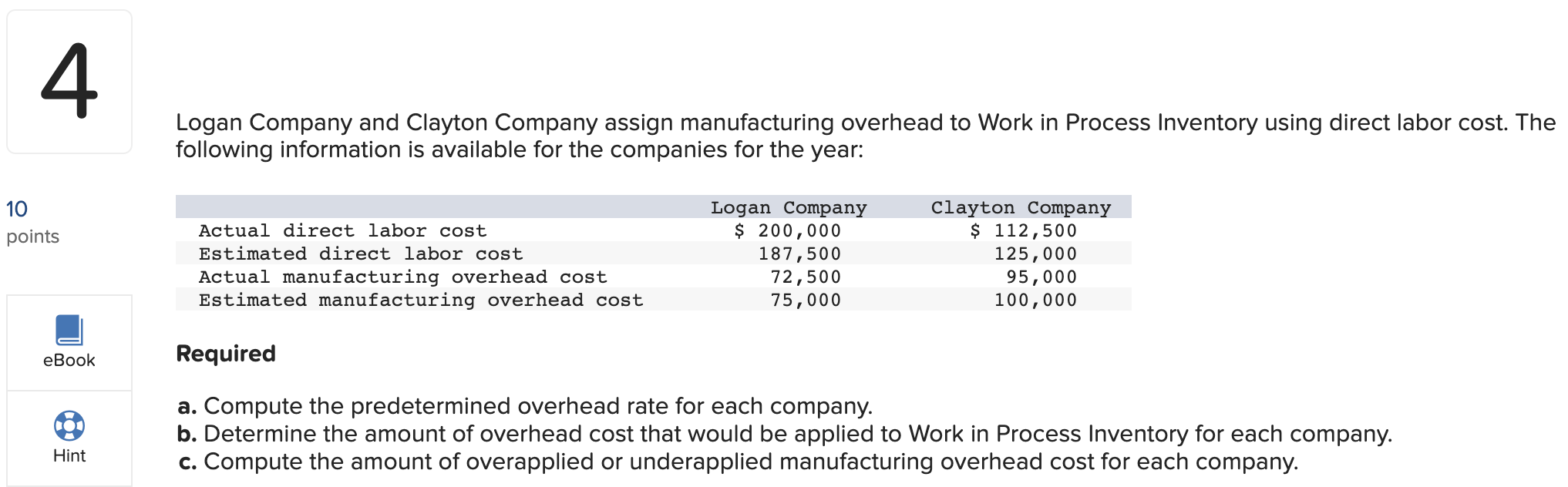 Solved Logan Company and Clayton Company assign | Chegg.com