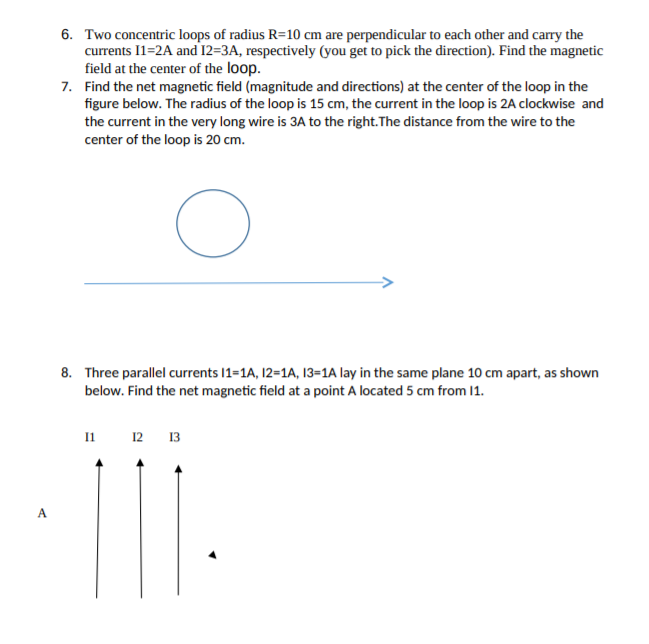 Solved 6. Two concentric loops of radius R=10 cm are | Chegg.com