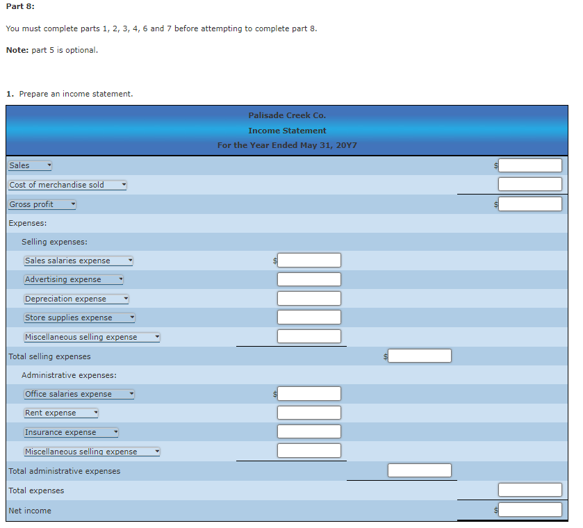 Solved Part 4 and 6: Note: You must complete parts 1,2 and 3 | Chegg.com