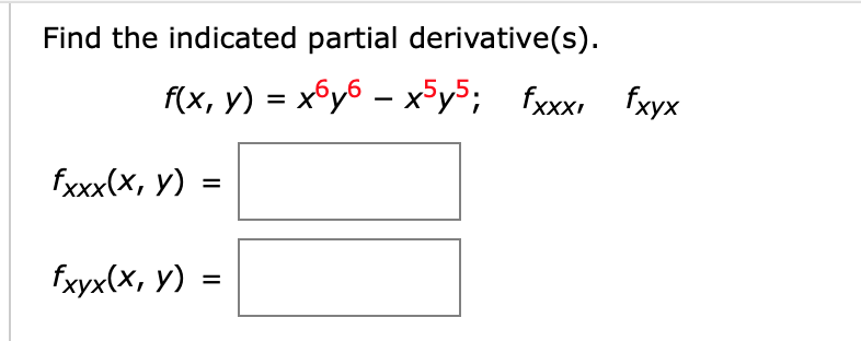 Solved Find all the second partial derivatives. f(x, y) = | Chegg.com