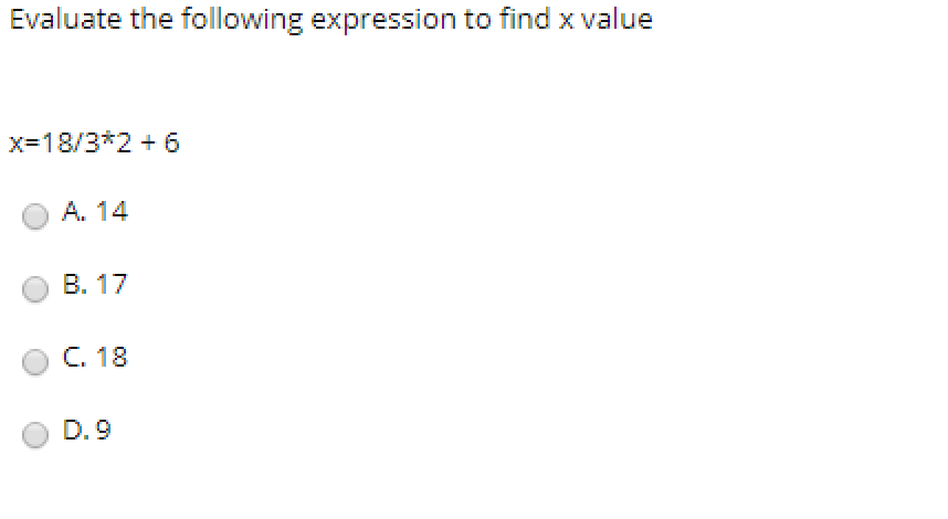 Solved Evaluate the following expression to find x value | Chegg.com
