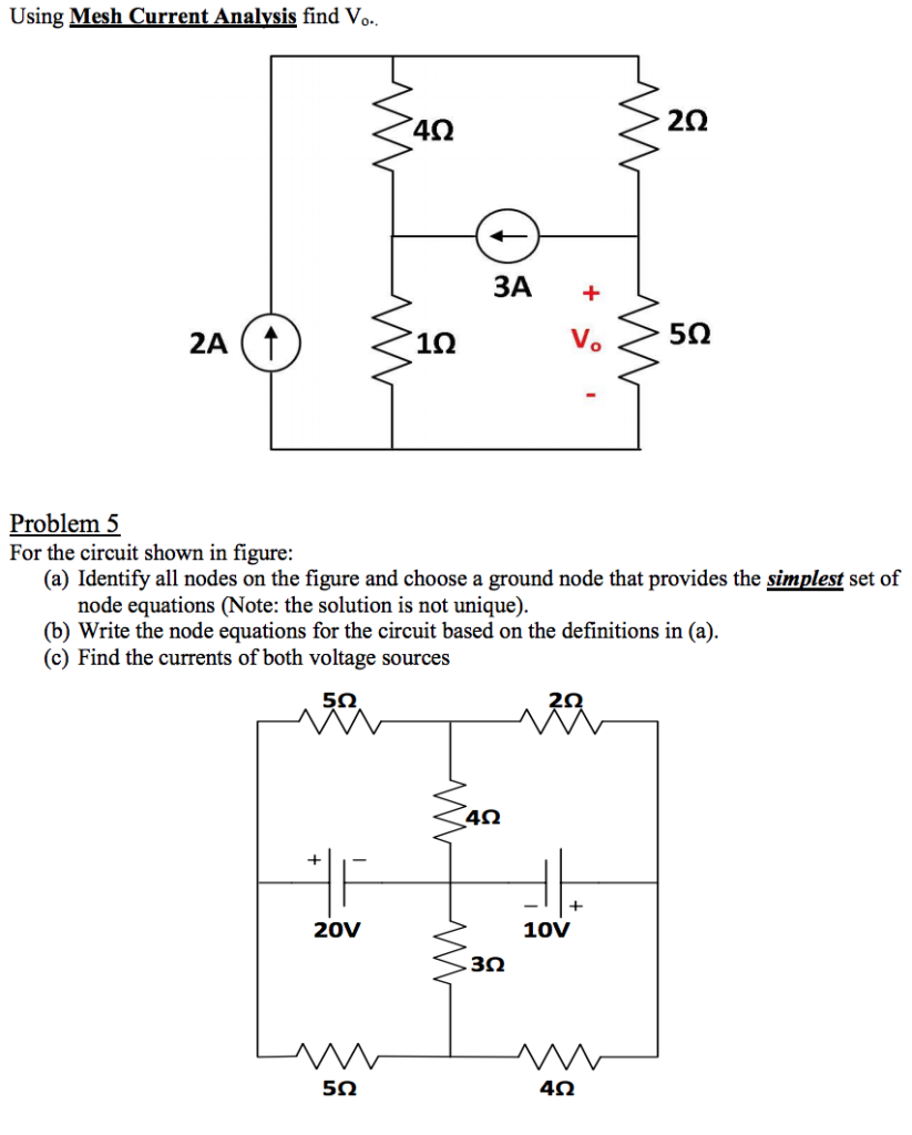 Solved Using Node Voltage Analysis find current I 5Ω 20Ω 2A | Chegg.com