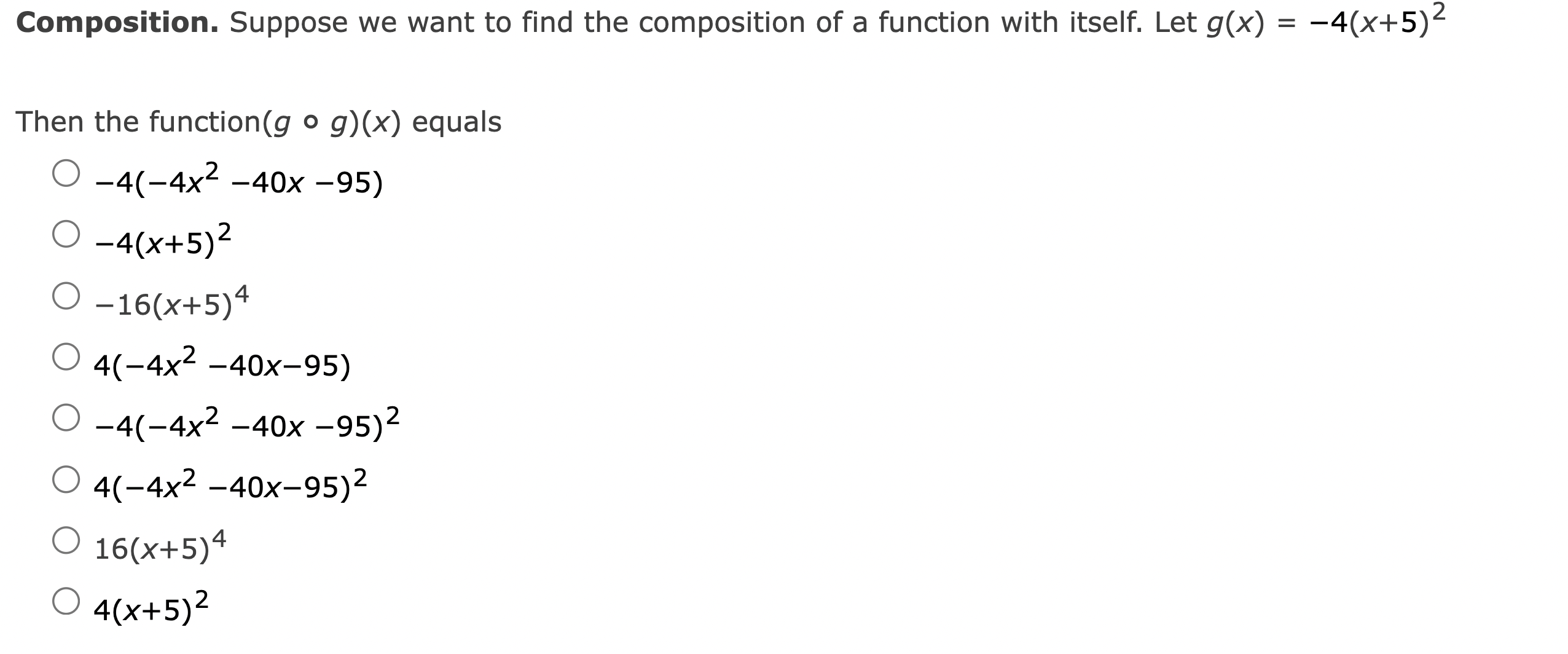 Solved Composition. Suppose we want to find the composition | Chegg.com
