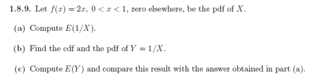 Solved 1.8.9. Let f(x) = 2x, 0