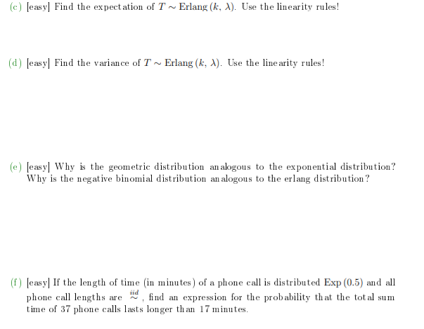 C Jeasyfind The Expectation Of T Erlang K X Use