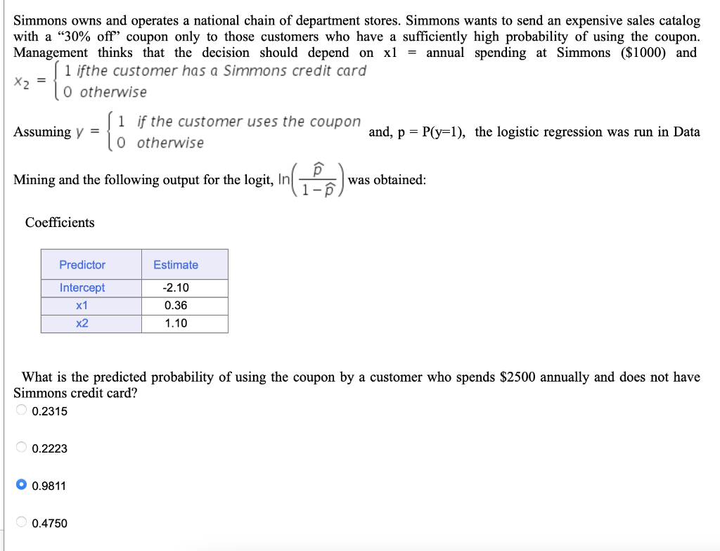 Solved Simmons owns and operates a national chain of | Chegg.com