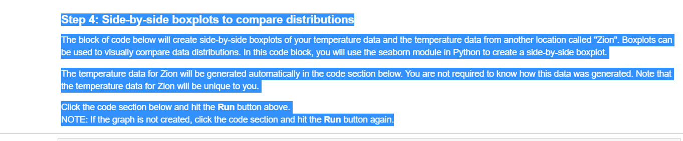 Step 4: Side-by-side boxplots to compare | Chegg.com