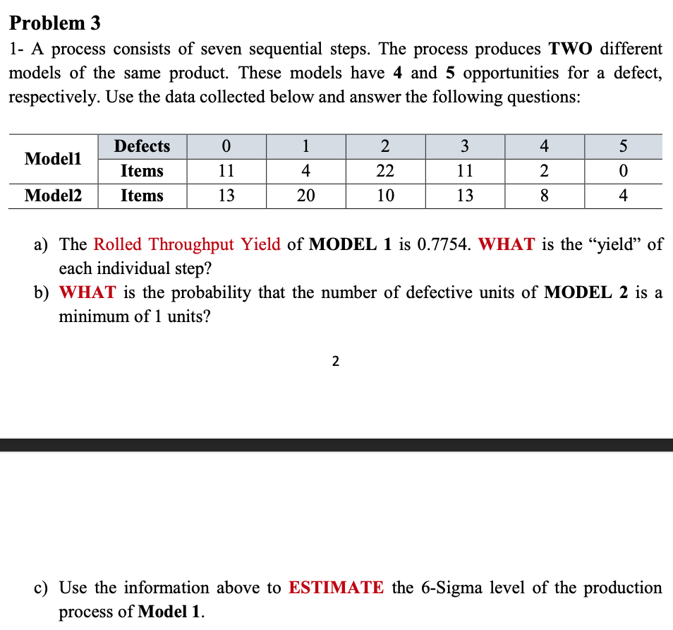 Problem 3 1- A process consists of seven sequential | Chegg.com
