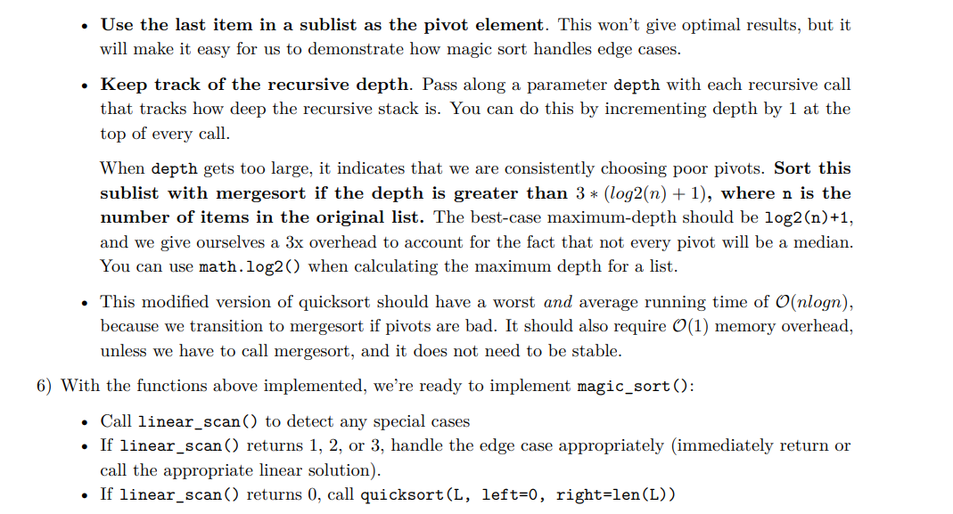 Solved General-purpose sorting algorithms, like python's | Chegg.com