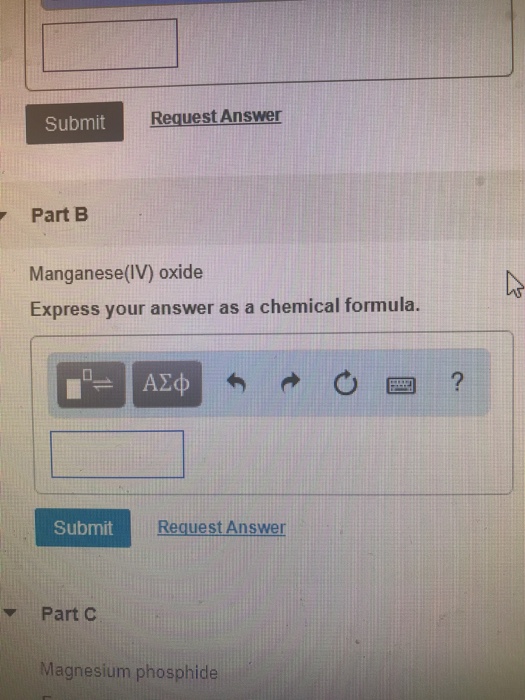 Solved Problem ID:98183147 Part A Vanadium (III) chloride | Chegg.com
