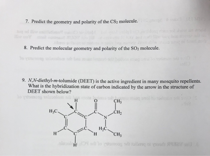 Solved 7. Predict the geometry and polarity of the CS2 | Chegg.com