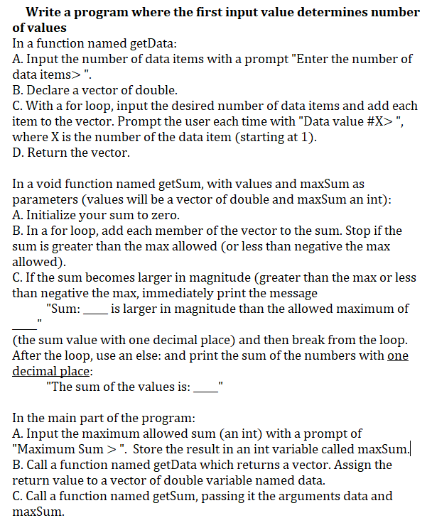 Solved Both exercises ask you to input a value in the main | Chegg.com