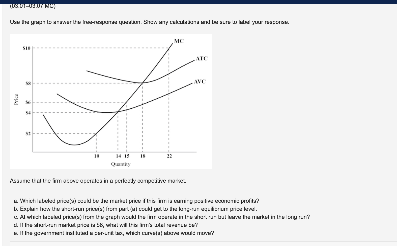 Solved Use the graph to answer the free-response question. | Chegg.com