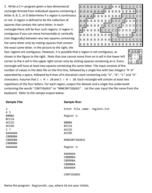 СС 2. Write a C++ program given a two-dimensional A A | Chegg.com