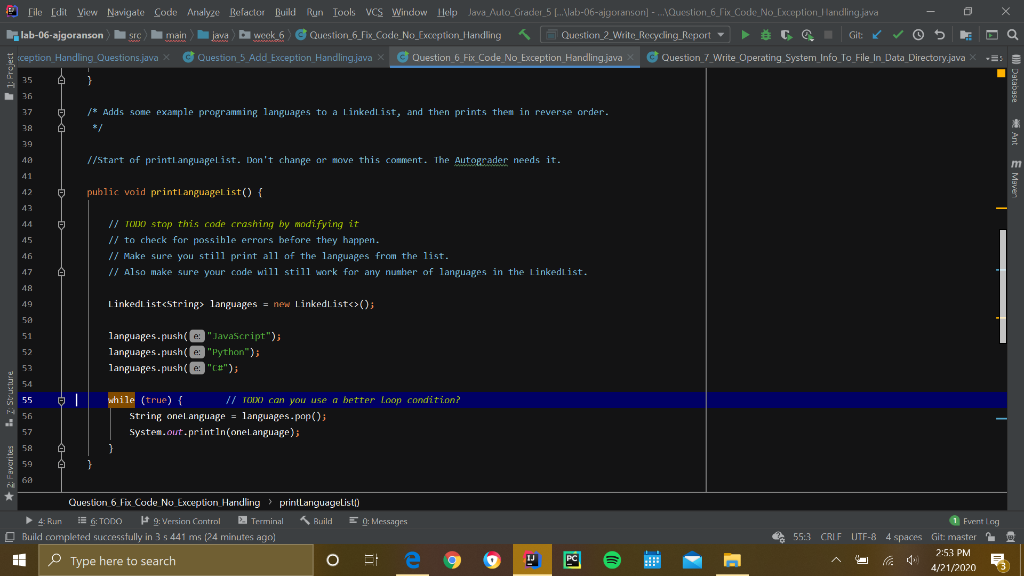 Only do the marked yellow TODO sections of code, do | Chegg.com