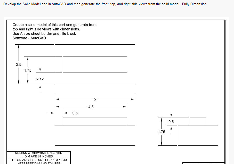 Solved Please assist with developing a solid model in | Chegg.com