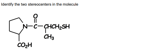 Solved Identify the two stereocenters in the molecule | Chegg.com