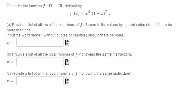 Solved Consider the function f: R+R defined by f (x) = 24 | Chegg.com