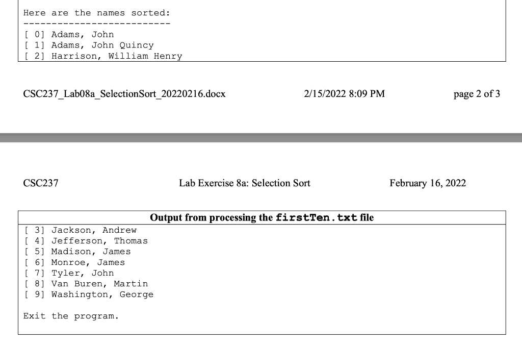 Solved Programming Exercise This lab exercise involves | Chegg.com