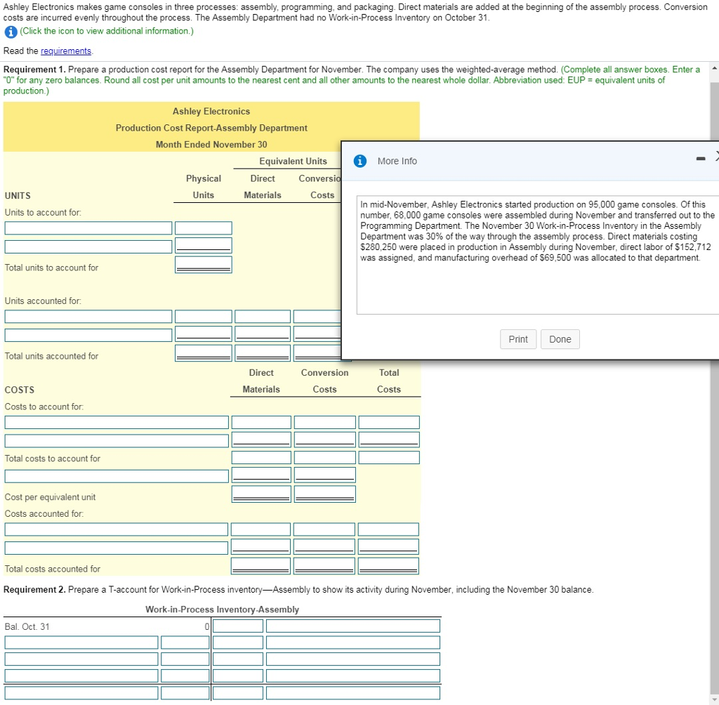 Solved Ashley Electronics makes game consoles in three | Chegg.com