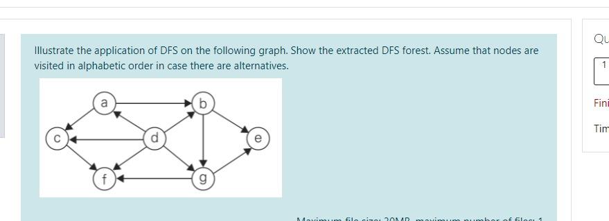 Solved Illustrate the application of DFS on the following | Chegg.com