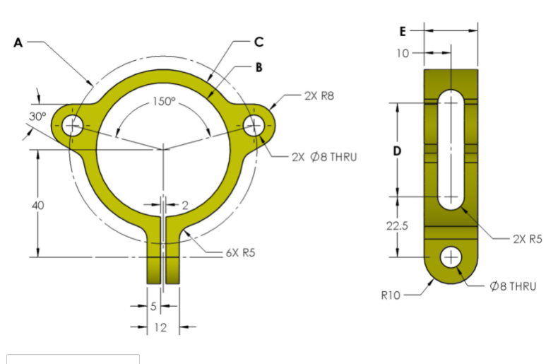 Solved Build the following part in SOLIDWORKS. Unit system: | Chegg.com
