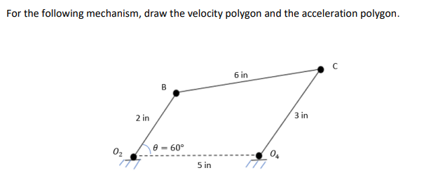 Solved For the following mechanism, draw the velocity | Chegg.com