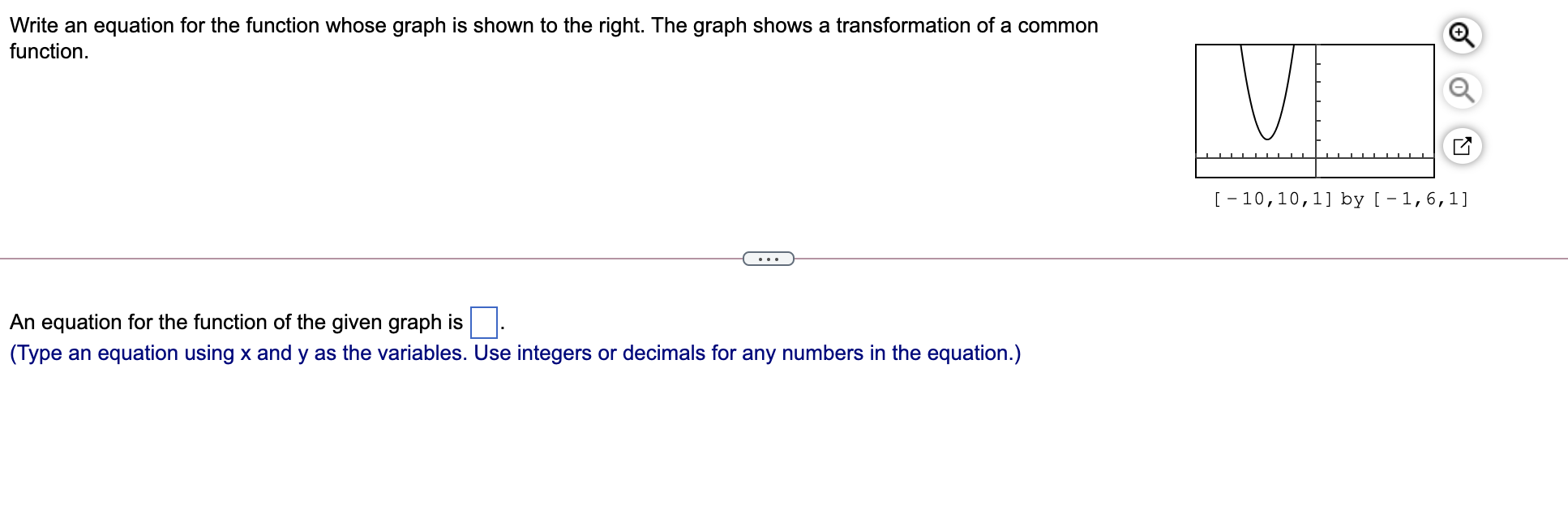 Solved Write an equation for the function whose graph is | Chegg.com