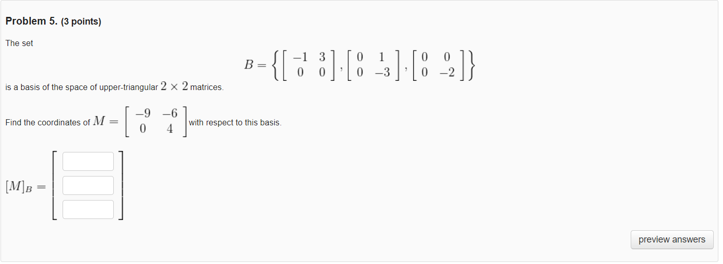 Solved The set \\[ B=\\left\\{\\left[\\begin{array}{cc} -1 & | Chegg.com