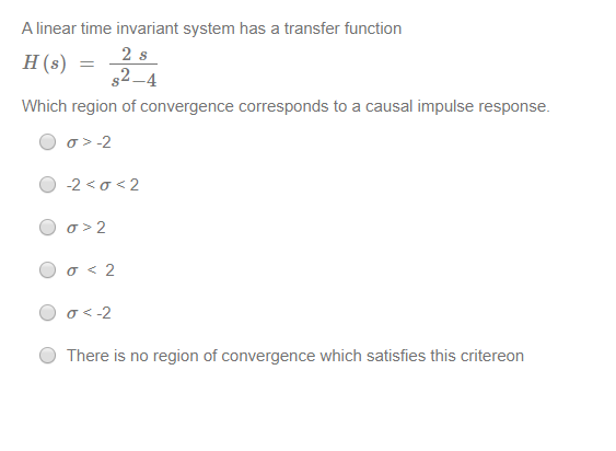 Solved A linear time invariant system has a transfer | Chegg.com